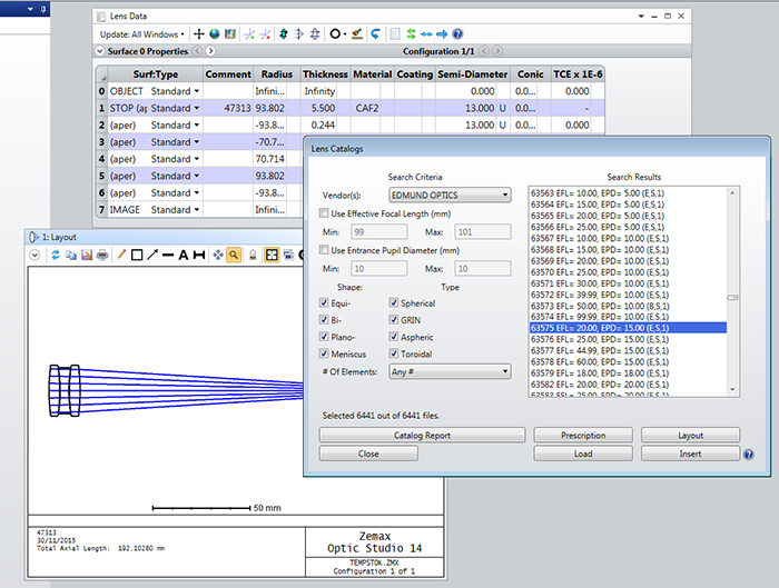 Zemax Catalog | Edmund Optics